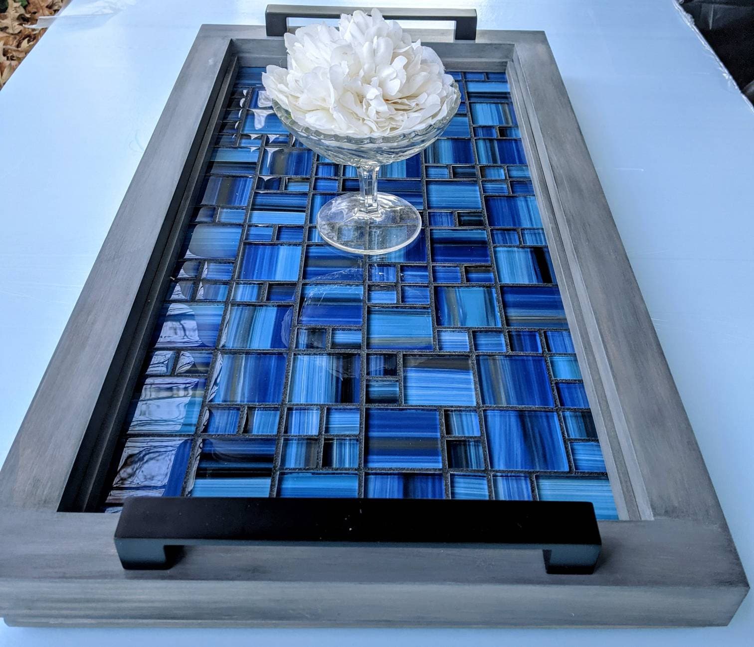 Trays Trays & Platters Contemporary Mosaic Tray Ottoman Serving Tray ...