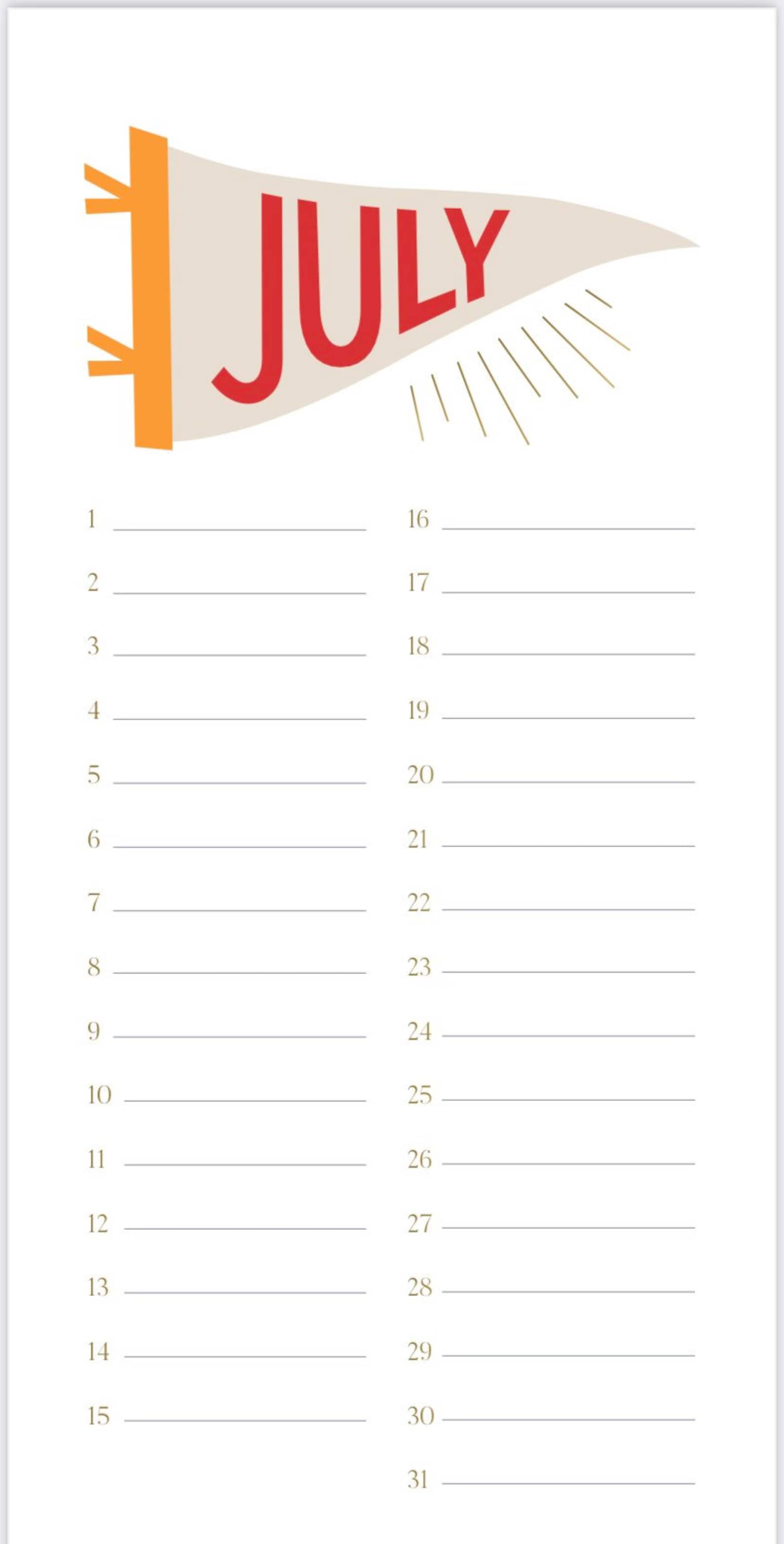 Celebration Calendar - Etsy