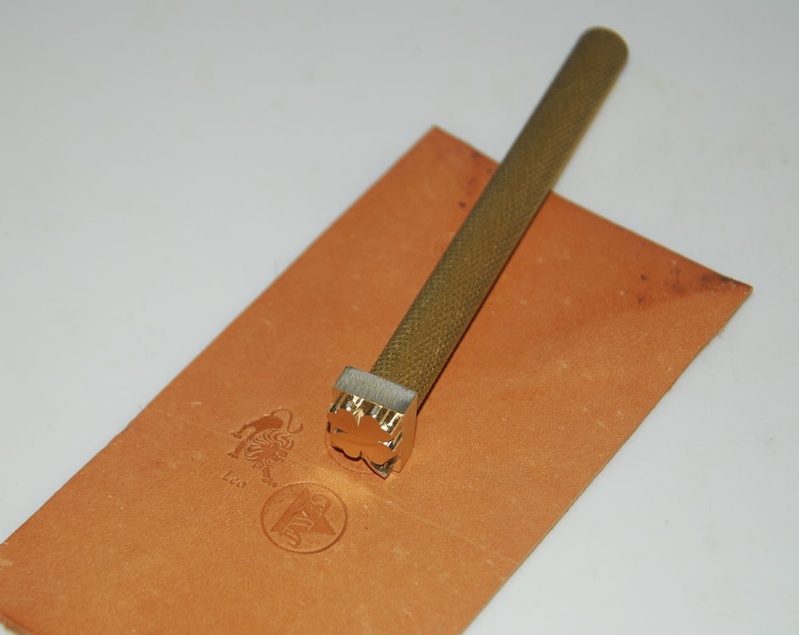 Custom Stamp Leather Stamp Handle Stamped on Veg-tan Leather - Etsy