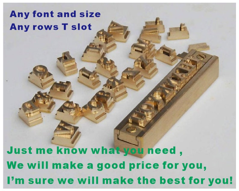 Custom T-slot Alphabet Stamp Set: Leather, Wood, Soap - Etsy