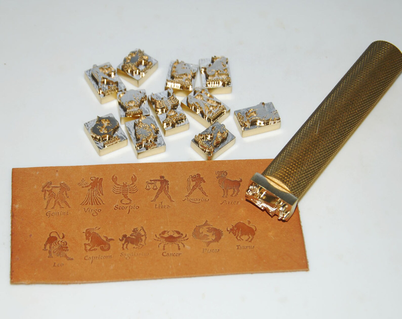 Custom Stamp Leather Stamp Handle Stamped on Veg-tan Leather - Etsy