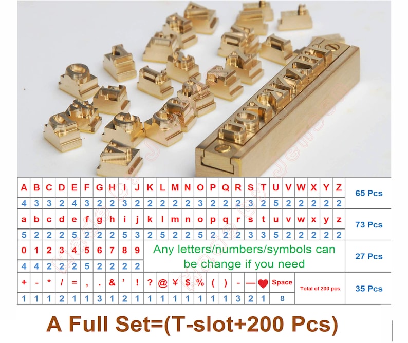 Custom T Slot Alphabet Stamp Set - Interchangeable Letters - Etsy