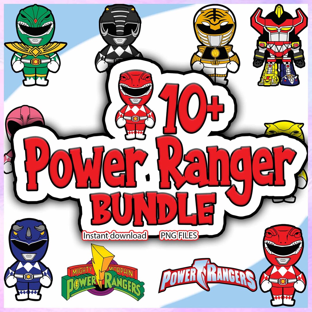 Power Rangers Svg Bundle, Power Svg, Ranger Png, Rangers Cartoon PNG ...