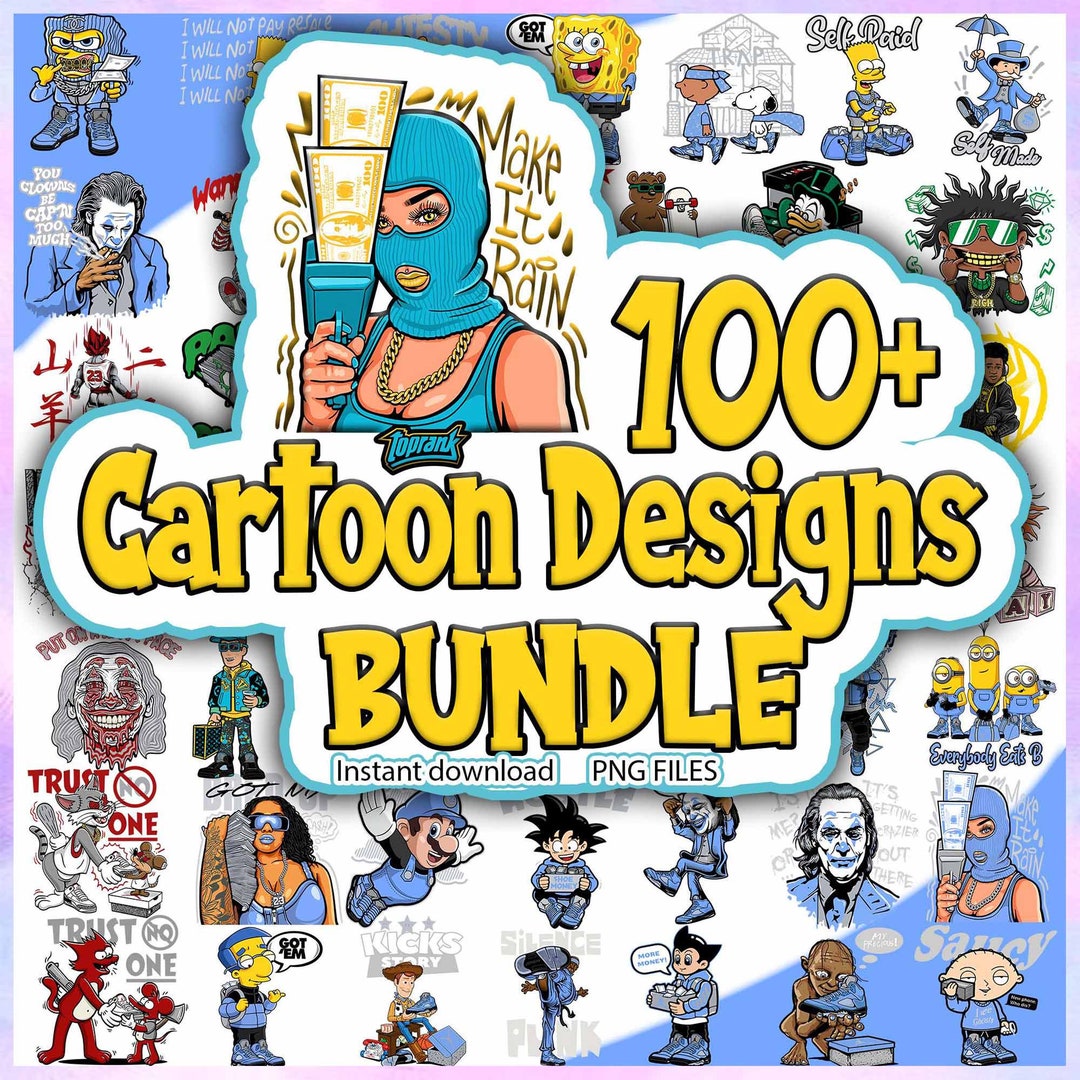 Mega Cartoon SVG Bundle, Cartoon Movies Png Sublimation, Horror, Anime ...