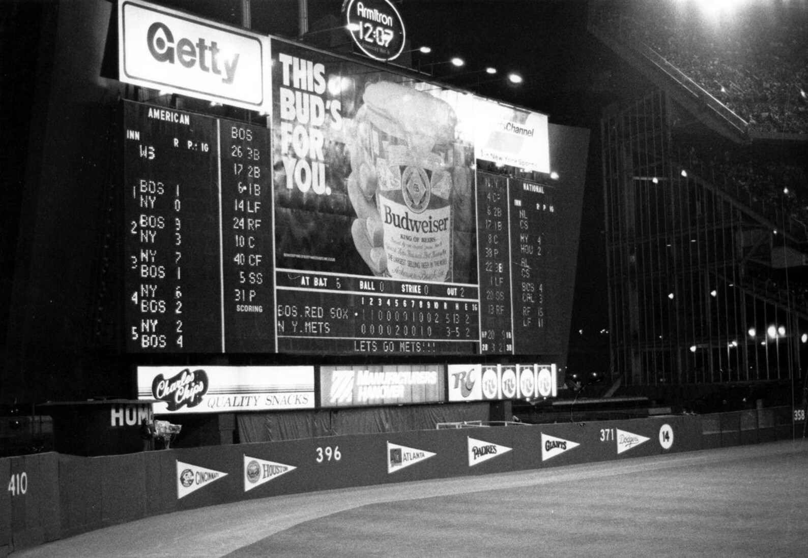 1986 NY New York Mets Shea Stadium Replica Scoreboard 1986 World Series ...