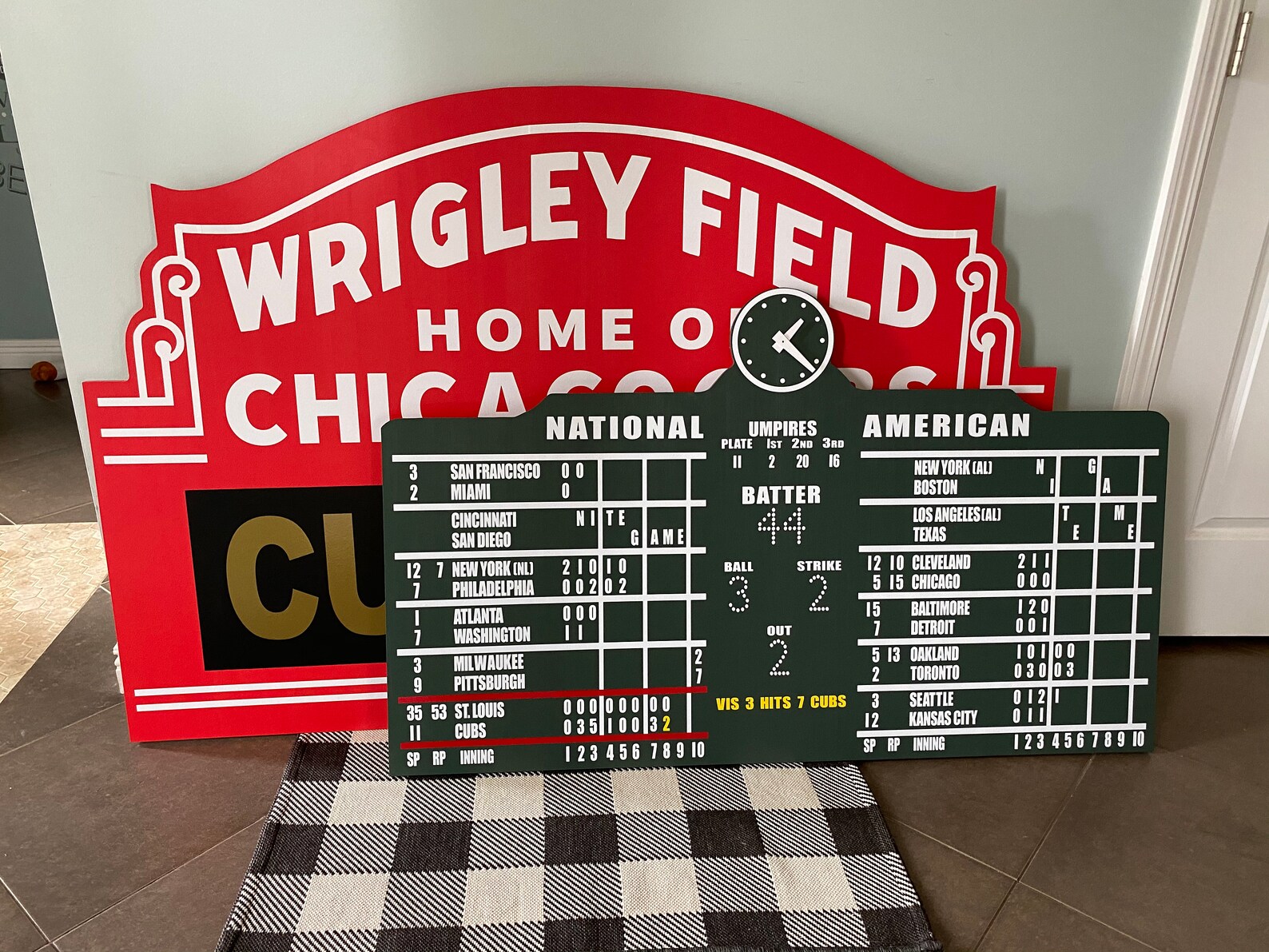 Chicago Cubs Wrigley Field Marquee: Custom LED Sign (60" X 40") - Etsy
