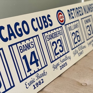 Chicago Cubs Retired Numbers Collectible Sign Memorabilia MLB 48 ...