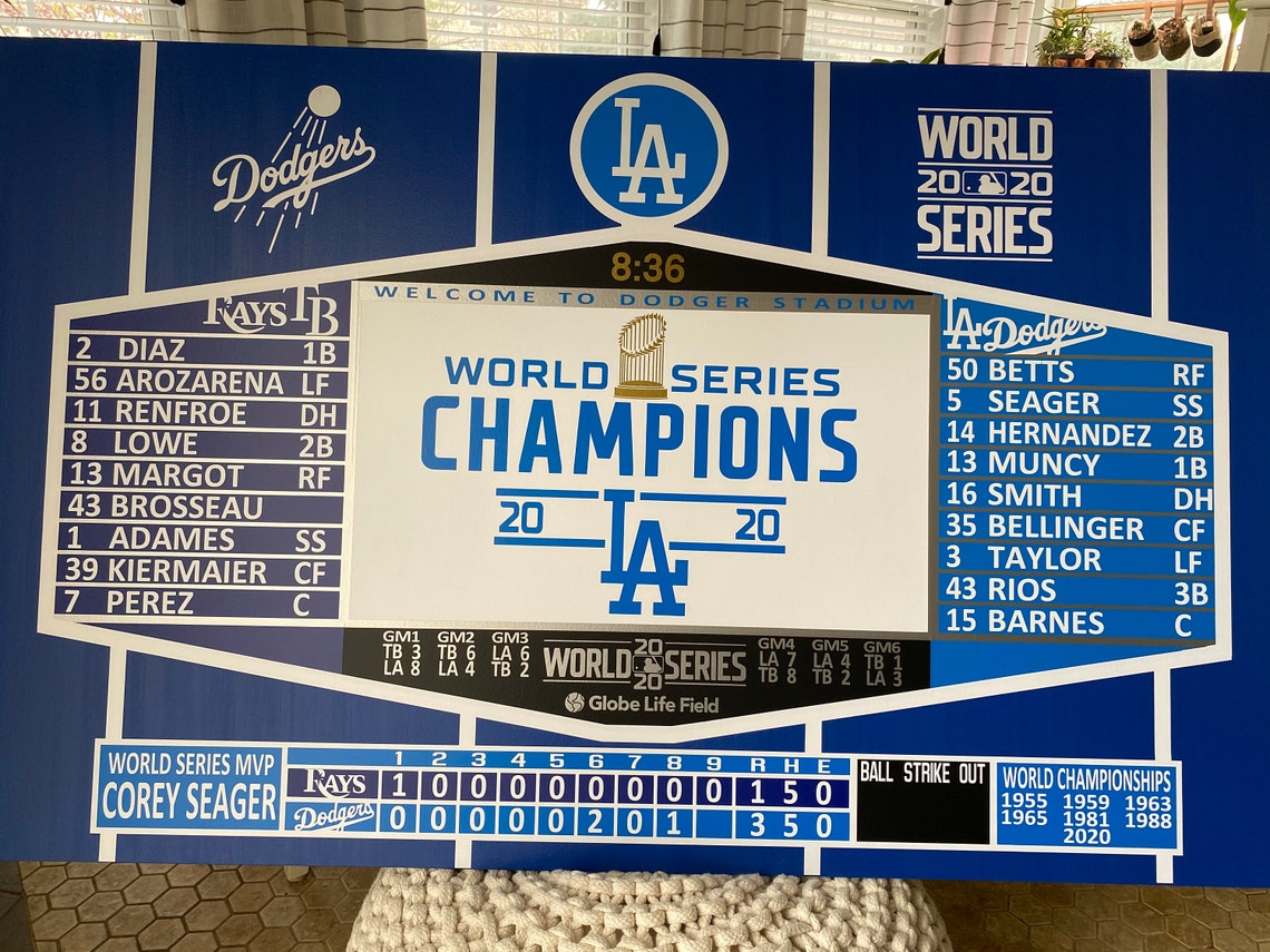 Los Angeles LA Dodgers Dodger Stadium Replica Scoreboard 2020 - Etsy