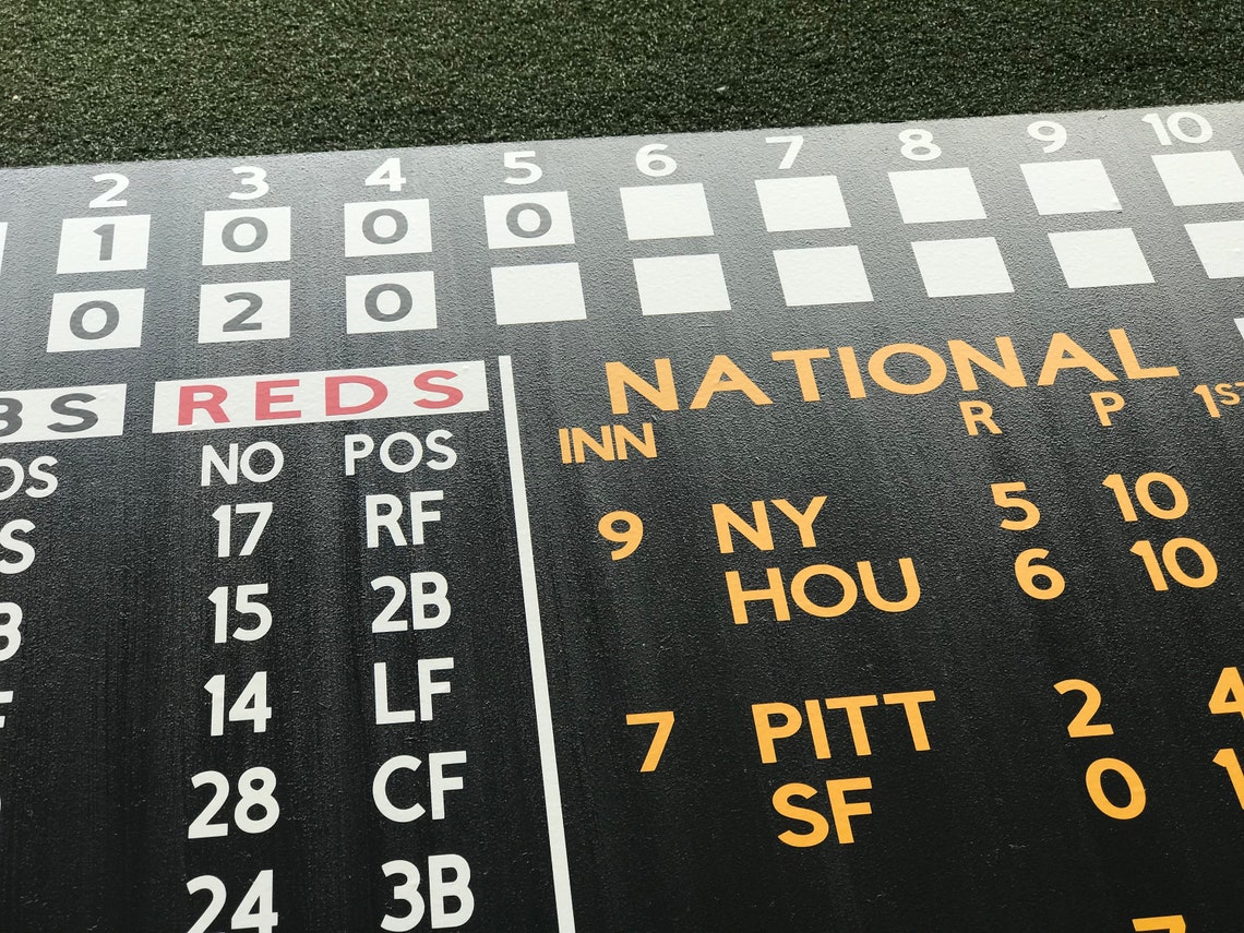 Replica Cincinnati Reds Crosley Field Scoreboard with Working | Etsy