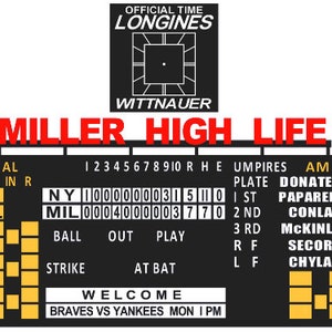 County Stadium Replica Scoreboard 1950's Milwaukee Braves Sign Wall Art ...