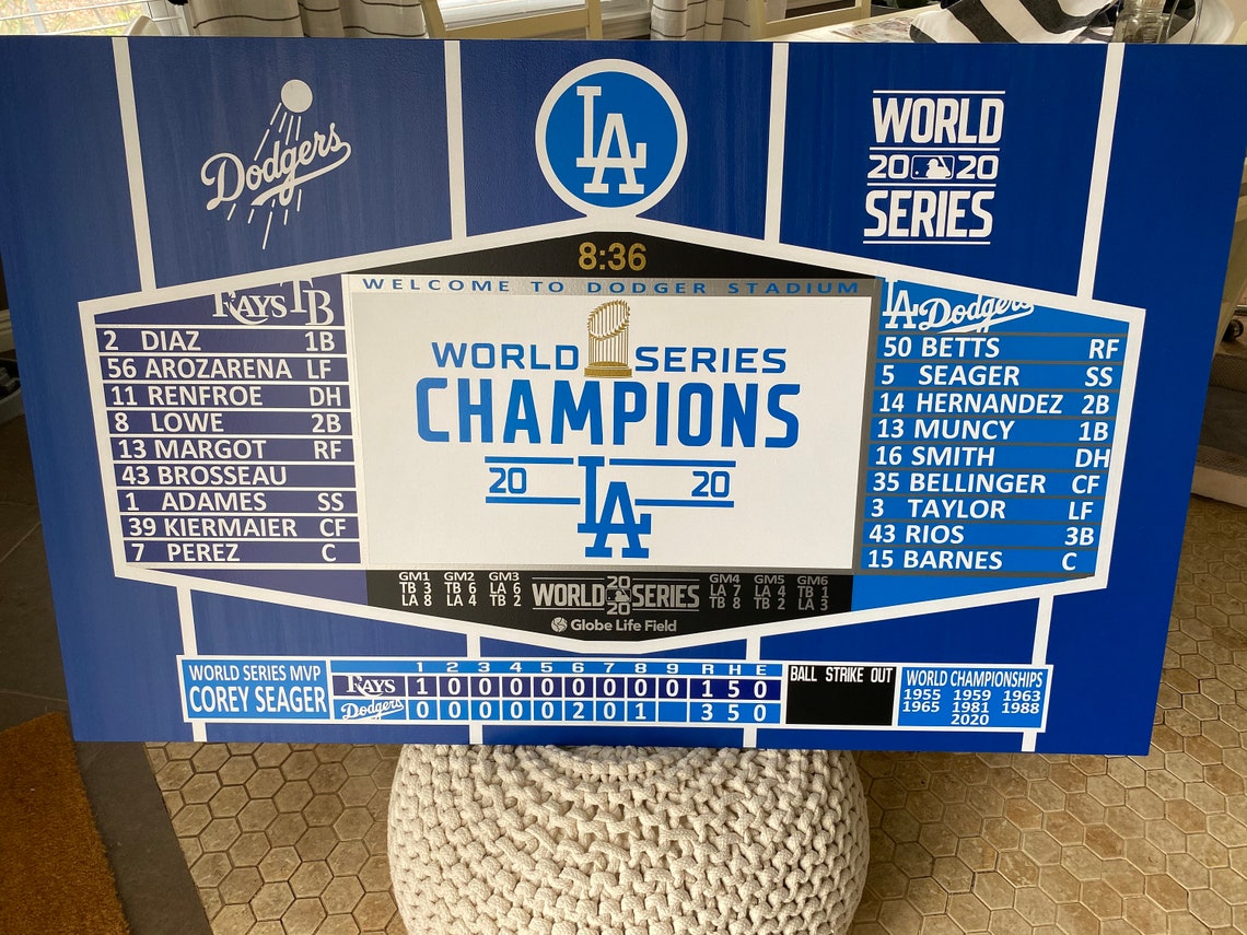 Los Angeles LA Dodgers Dodger Stadium Replica Scoreboard 2020 World ...