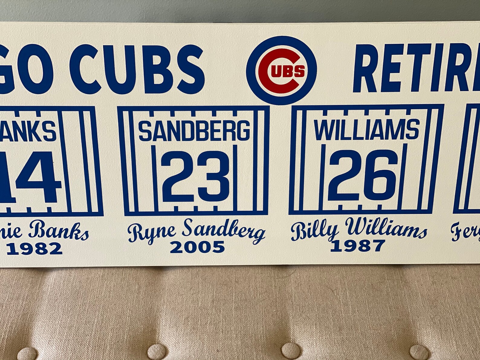 Chicago Cubs Retired Numbers Collectible Sign Memorabilia MLB 48 ...