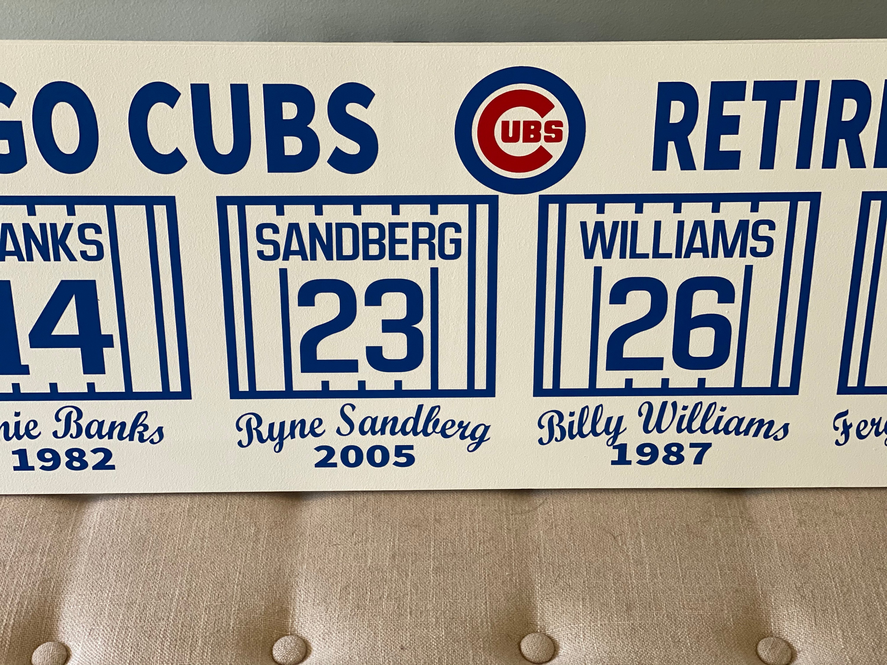 Chicago Cubs Retired Numbers Collectible Sign Memorabilia MLB - Etsy Canada