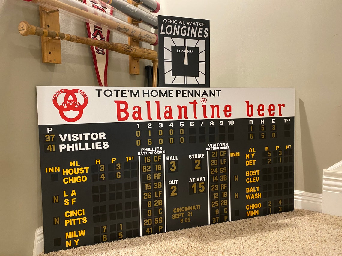 Connie Mack Stadium Replica Scoreboard: Phillies Baseball Wall Art With ...