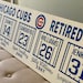 Chicago Cubs Retired Numbers Collectible Sign Memorabilia MLB 48 ...