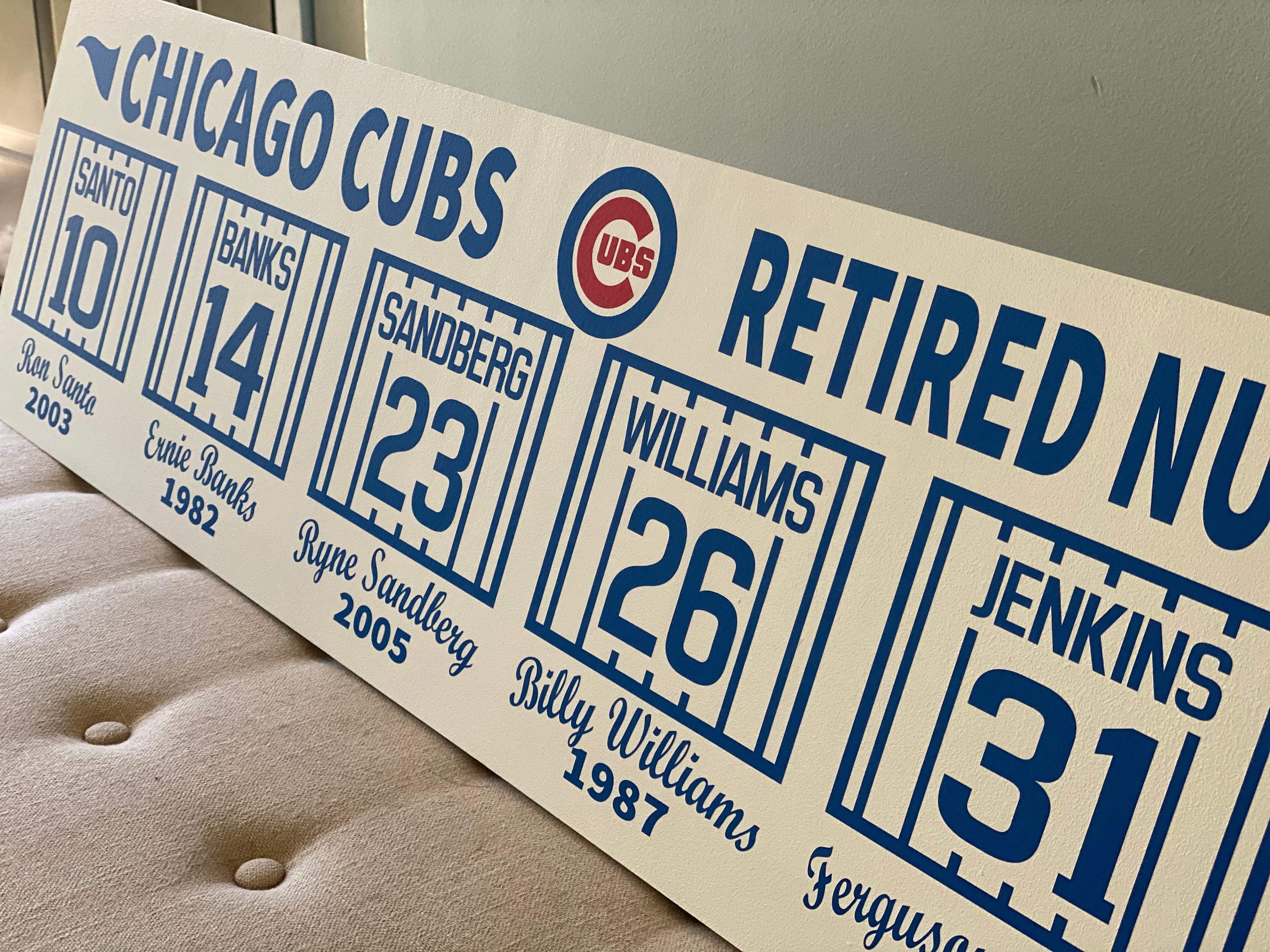 Chicago Cubs Retired Numbers Collectible Sign Memorabilia MLB - Etsy Canada