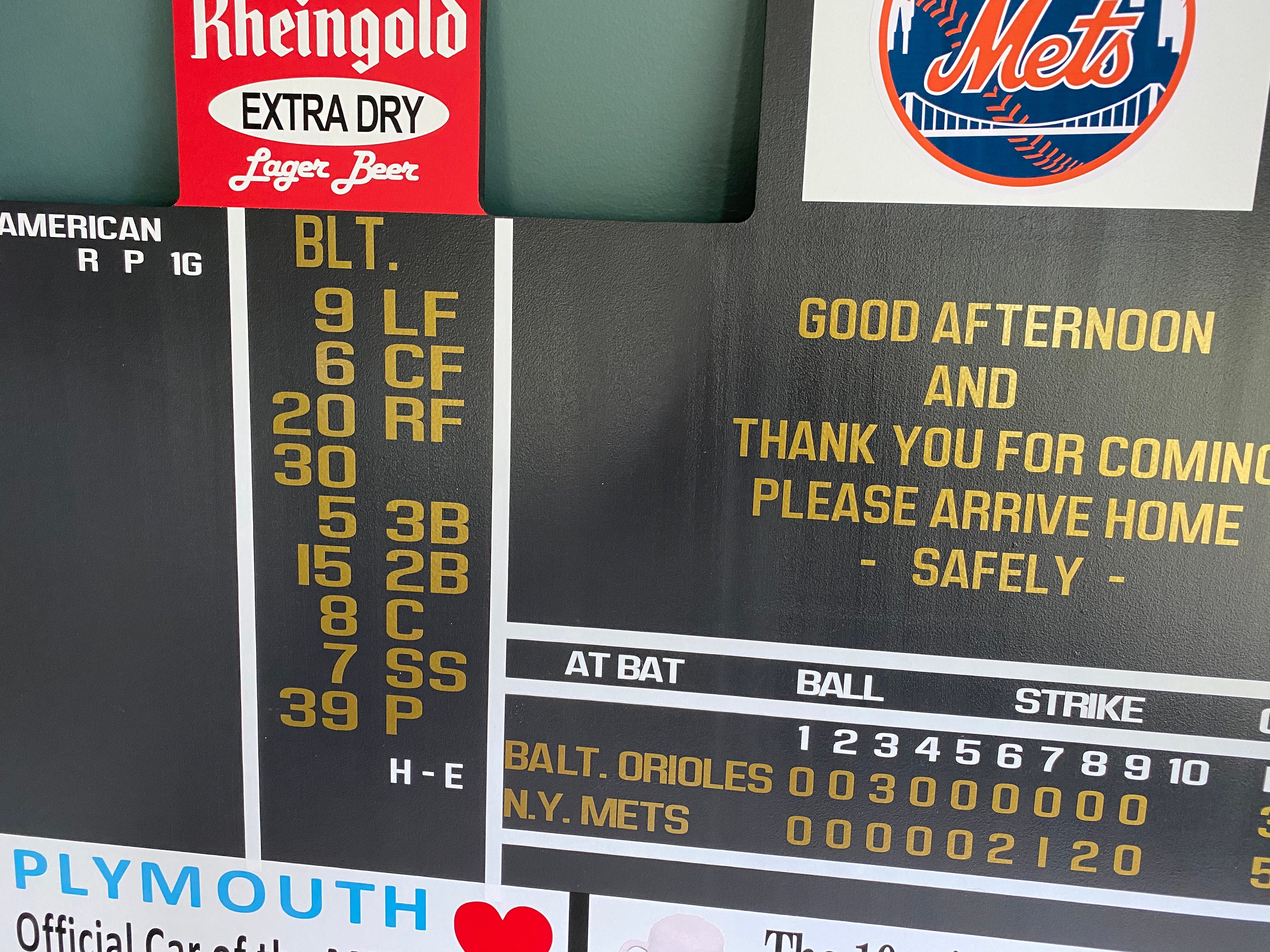 NY New York Mets Shea Stadium Replica Scoreboard 1969 World - Etsy Ireland