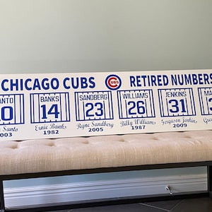 Chicago Cubs Retired Numbers Collectible Sign Memorabilia MLB 48 ...