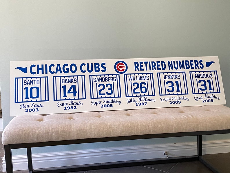 Chicago Cubs Retired Numbers Collectible Sign Memorabilia MLB 48 ...