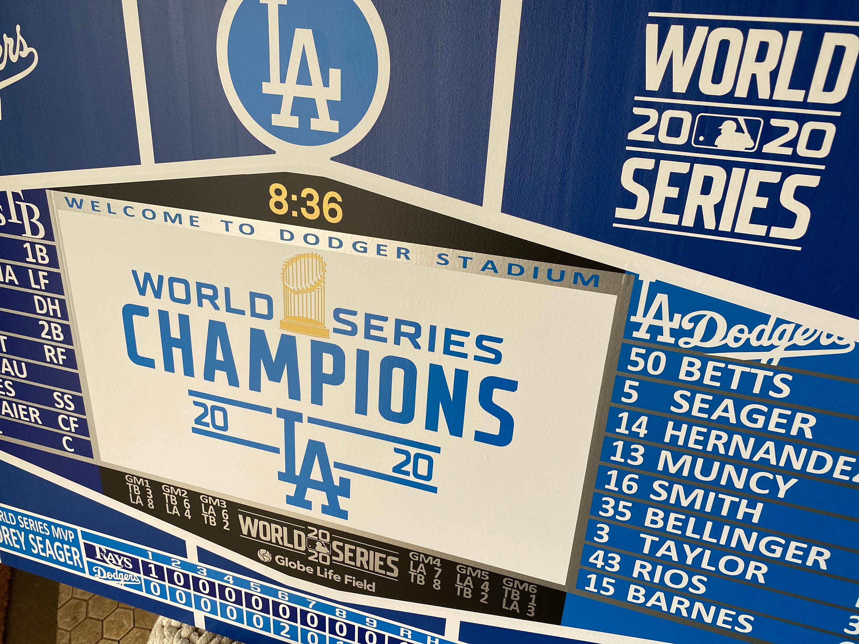 Los Angeles LA Dodgers Dodger Stadium Replica Scoreboard 2020 World ...