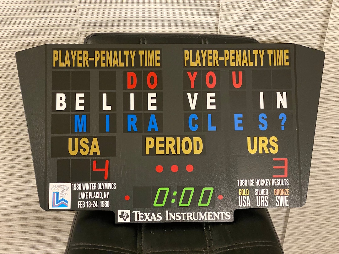 1980 Miracle on Ice Scoreboard Replica - USA Hockey Gold Medal - Etsy