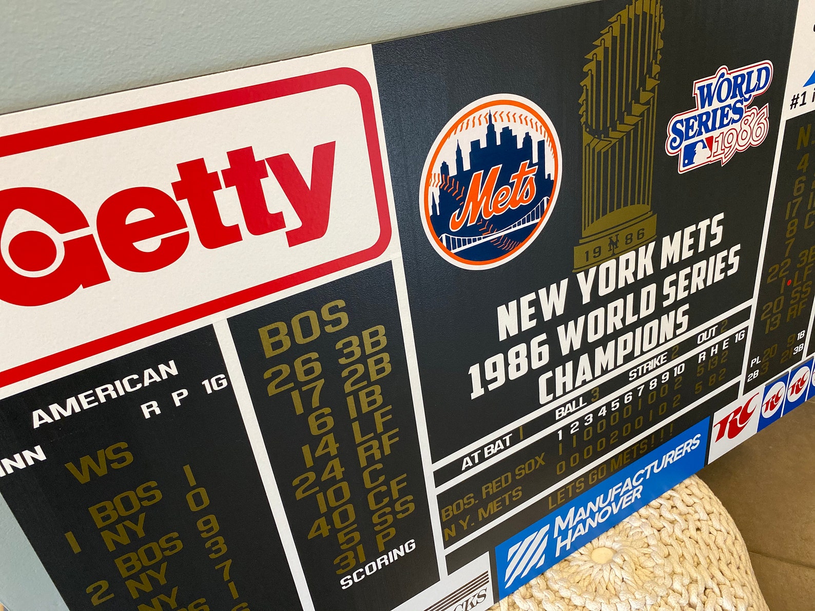 1986 NY New York Mets Shea Stadium Replica Scoreboard 1986 World Series ...