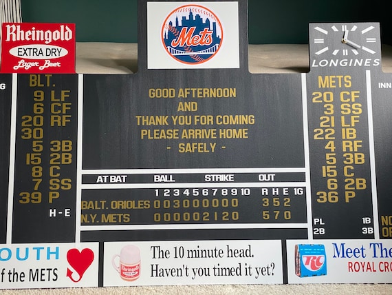 NY New York Mets Shea Stadium Replica Scoreboard 1969 World - Etsy Ireland