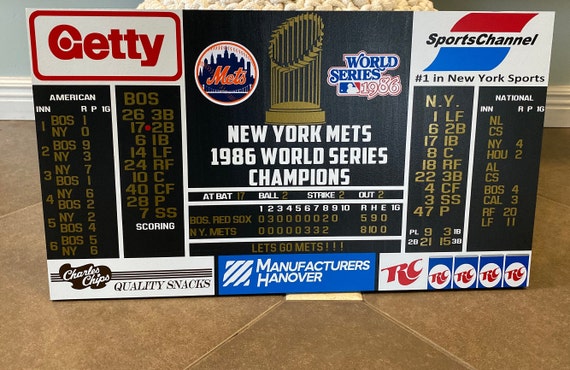 1986 NY New York Mets Shea Stadium Replica Scoreboard 1986 - Etsy