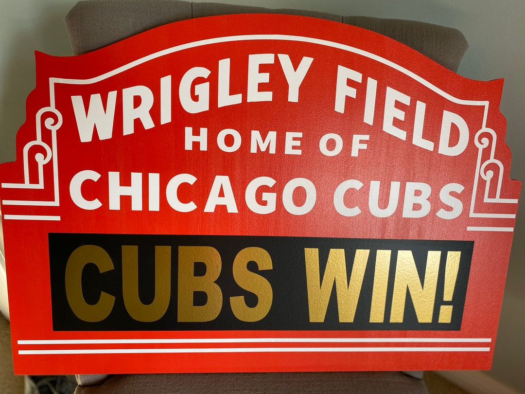 Custom Chicago Cubs Wrigley Field Marquee Sign: 30"x21" Sports Decor - Etsy