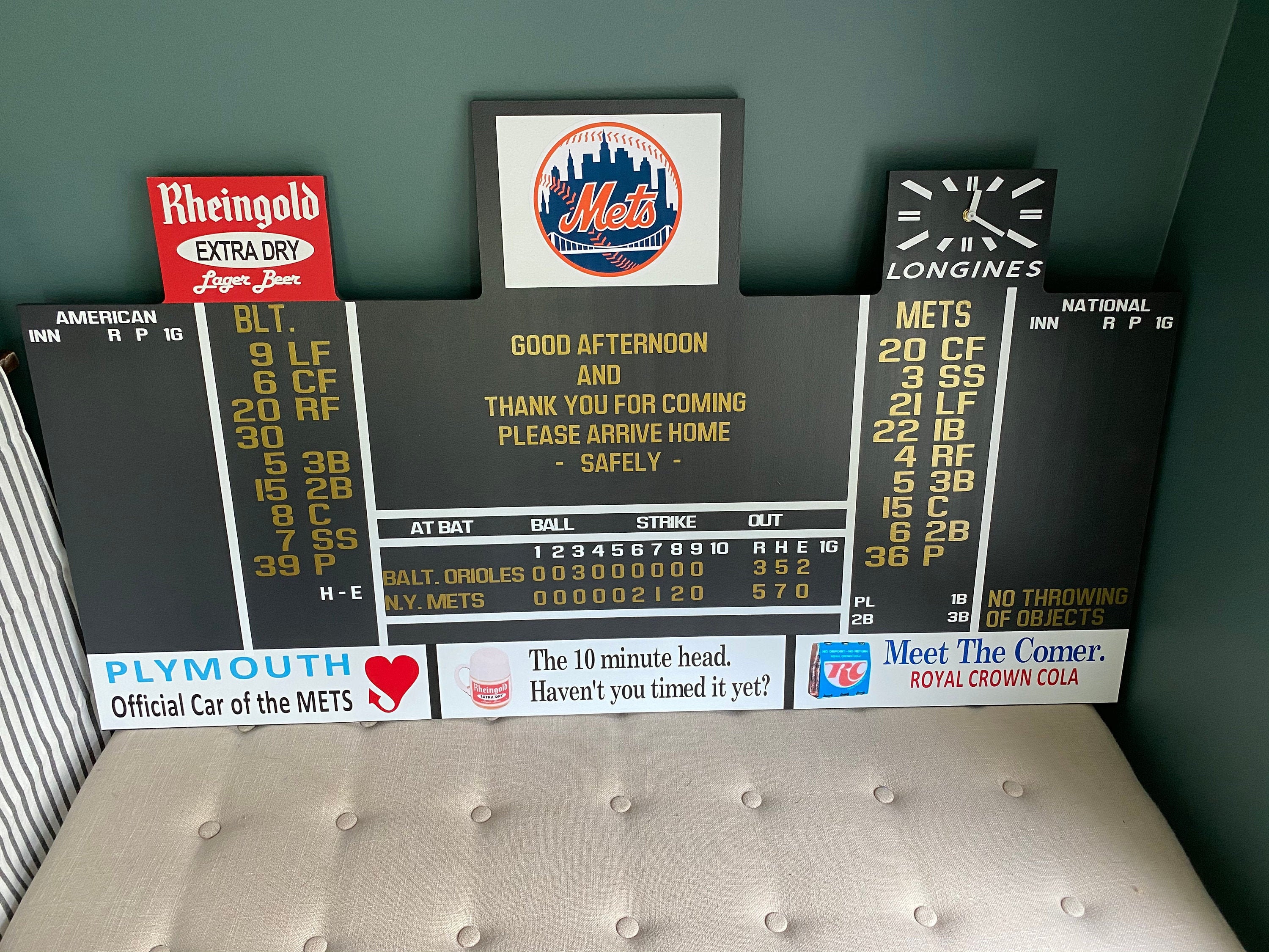 NY New York Mets Shea Stadium Replica Scoreboard 1969 World - Etsy Ireland