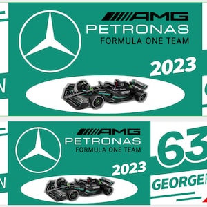 F1 Racing Formula One Mercedes 2023 Team Sign Lewis Hamilton George ...