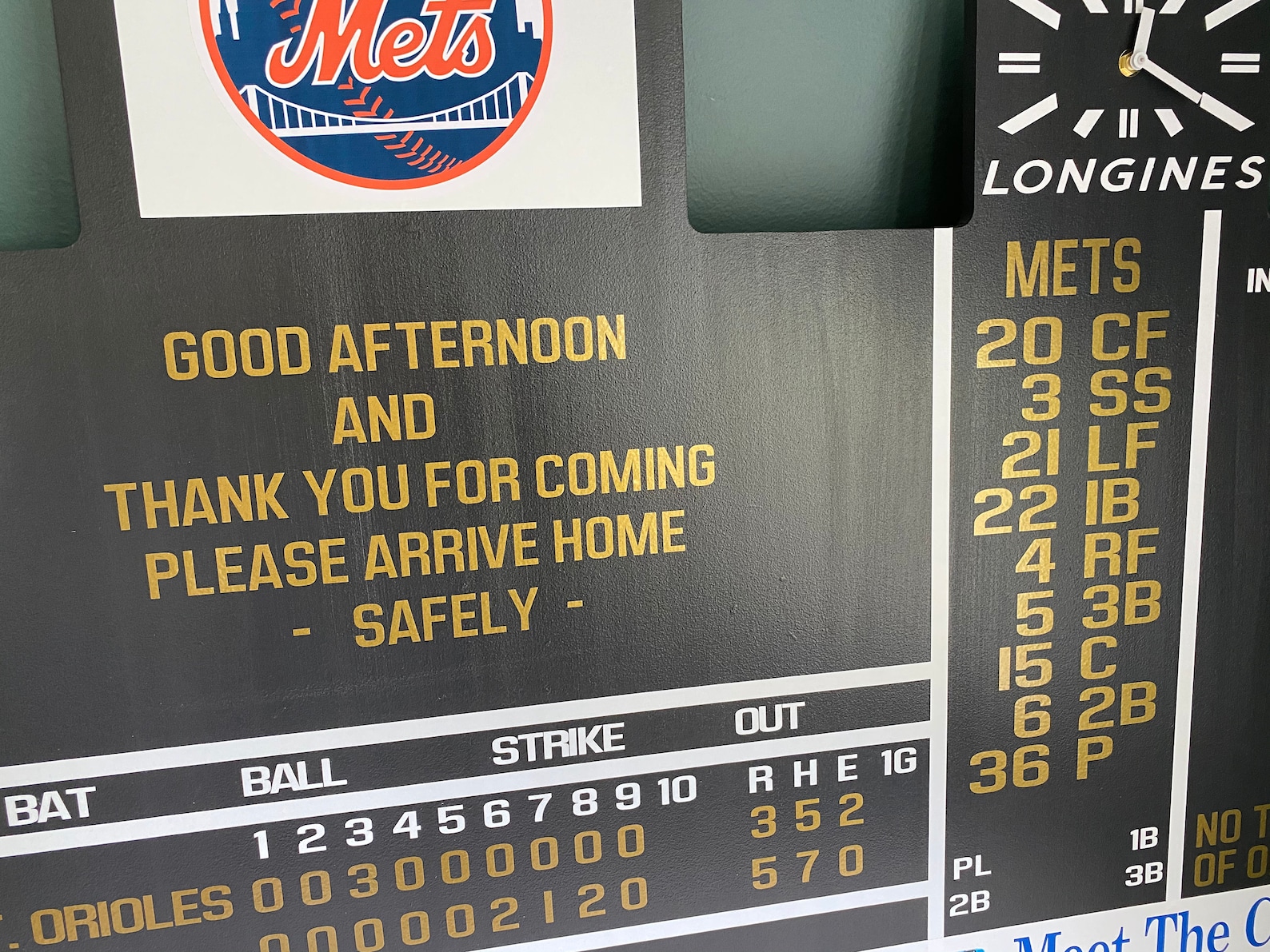 NY New York Mets Shea Stadium Replica Scoreboard 1969 World Series ...