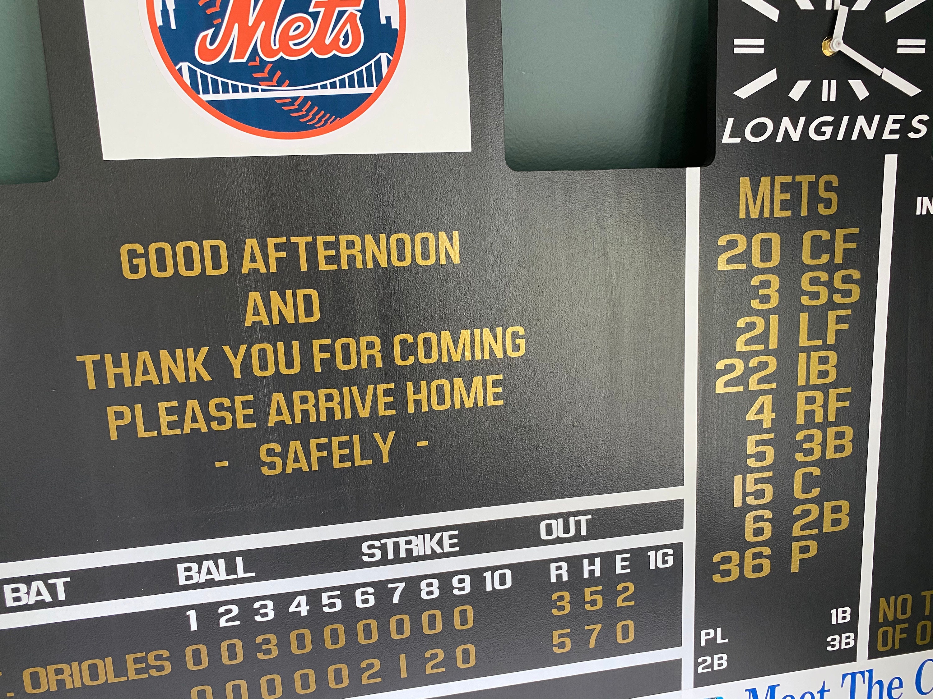 NY New York Mets Shea Stadium Replica Scoreboard 1969 World - Etsy Ireland