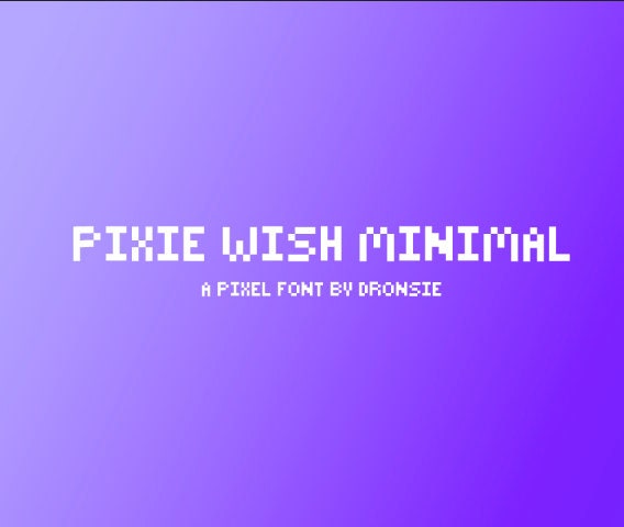 Pixel Art Font -- Pixie Wish Minimal - Etsy