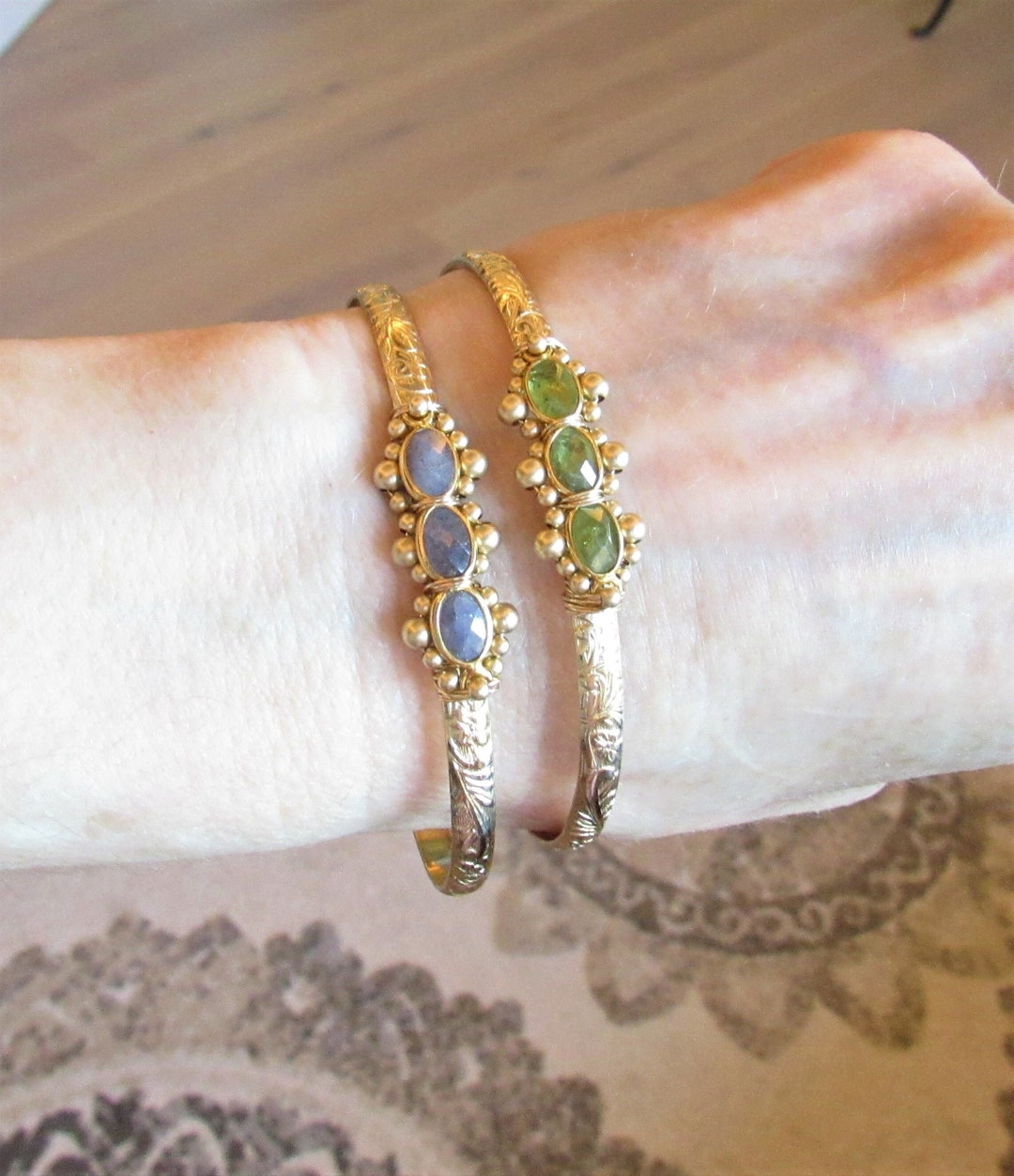 Adjustable Birthstone Stacking Bracelets, 14kt Gold Filled Gemstone ...