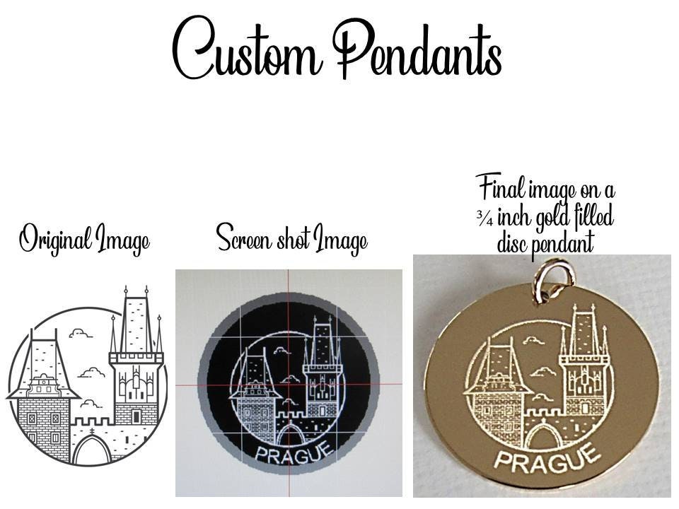 Add a Disc Custom Engraved Disc Handwriting Charm | Etsy