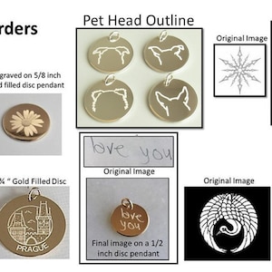 Add a Disc, Engraved Disc, Monogrammed Disc, Custom Handwriting Pendant ...