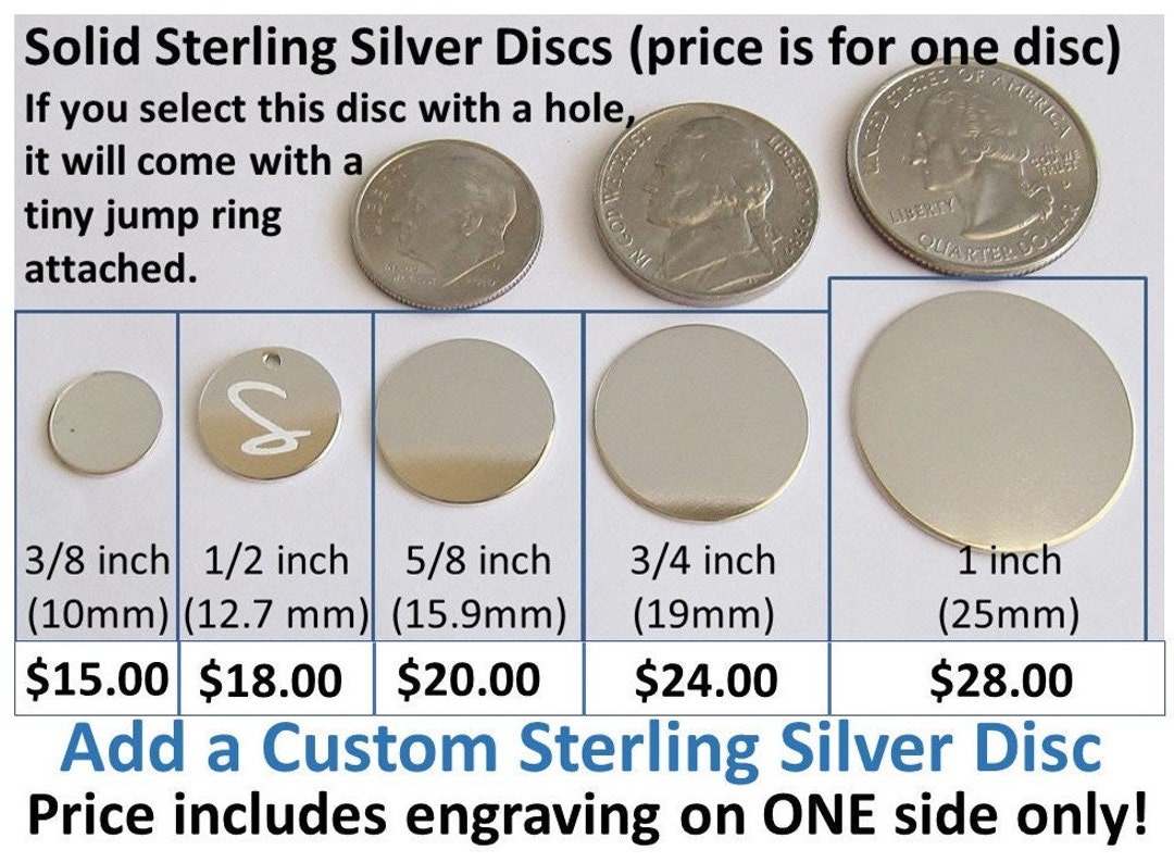 Add a Disc Engraved Disc Monogrammed Disc Custom - Etsy
