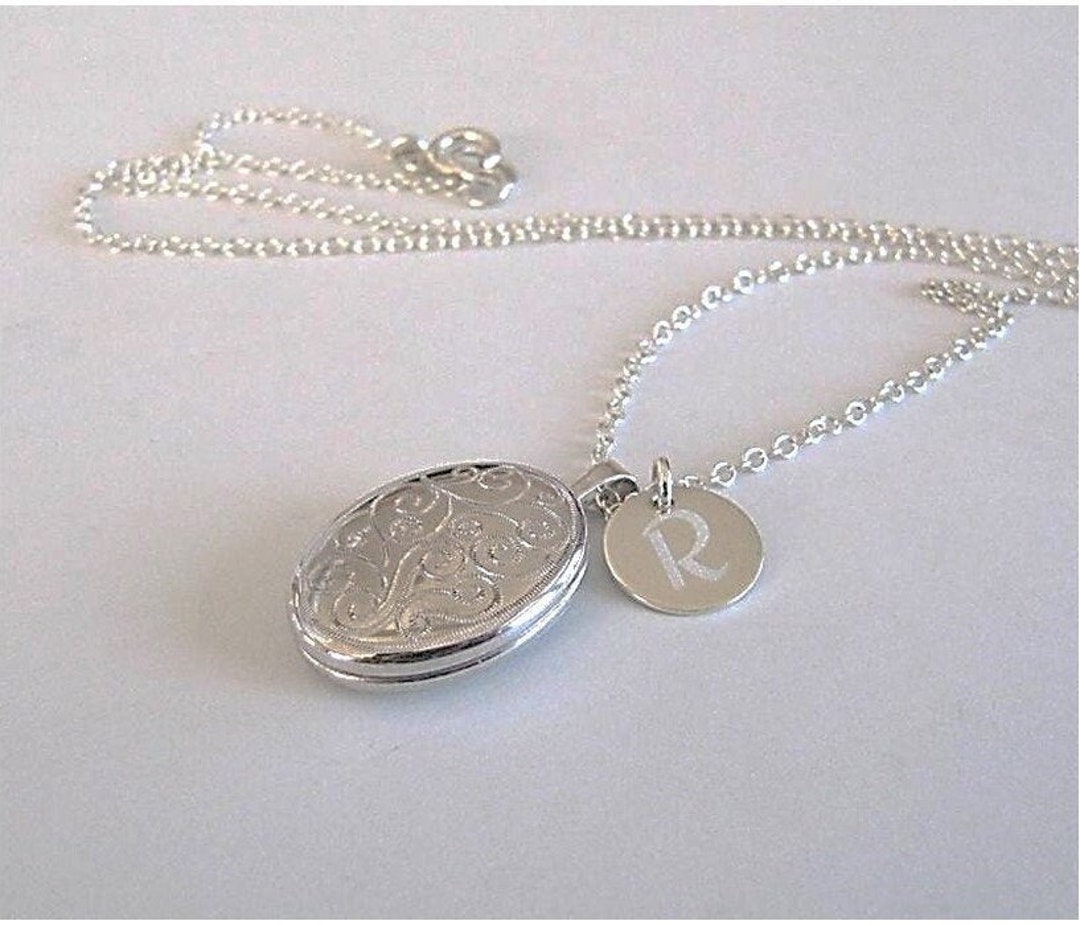 Locket Necklace Sterling Silver, Custom Photo Locket, Personalized Gift ...