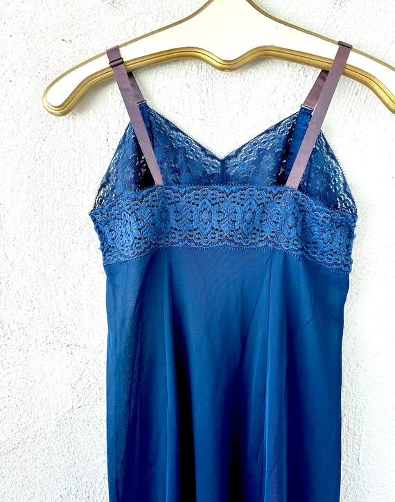 Vintage 1940s 1950s Embroidered Lace Slip Dress Flora… Gem