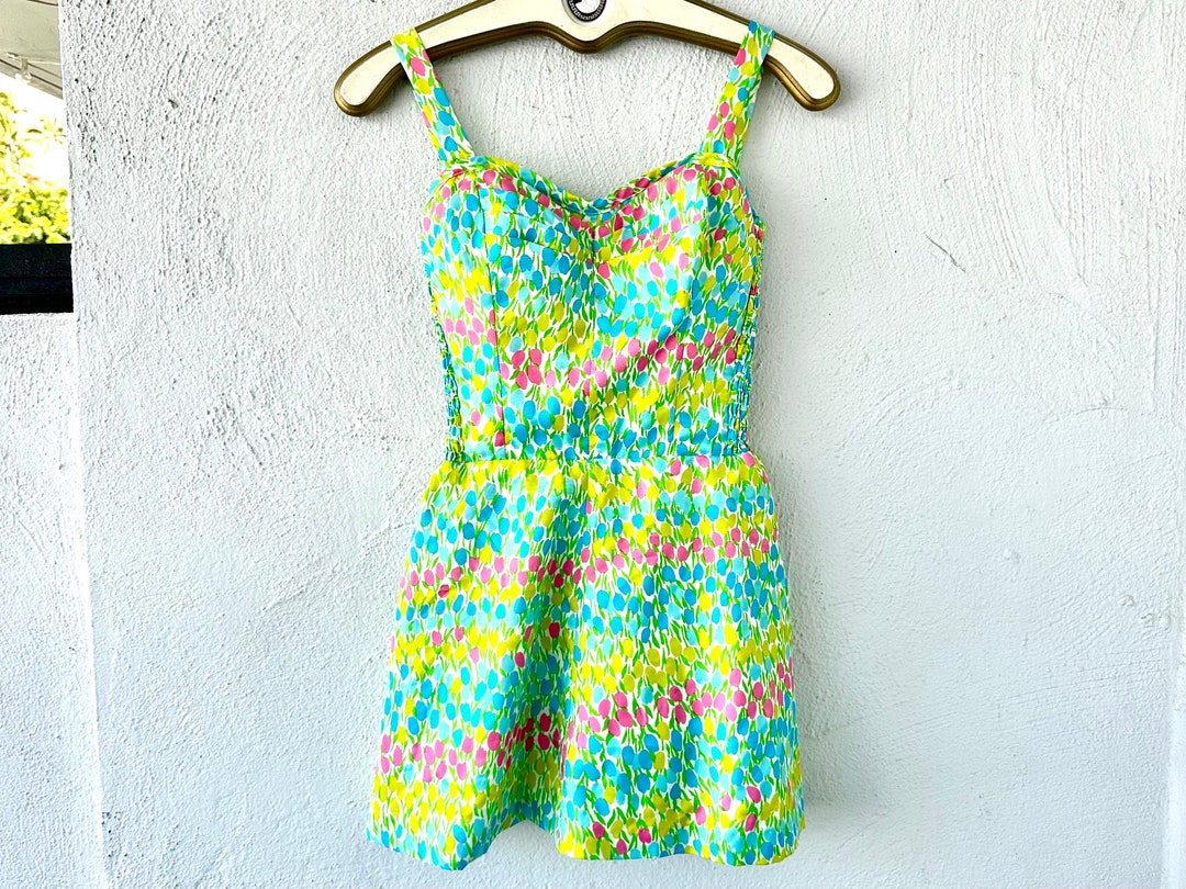 Vintage 1950s 1960s Gabar Romper Swimsuit 50s 60s Bathing Suit Playsuit ...