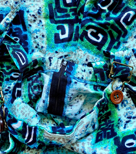 Vintage 60s 70s Psychedelic Hawaiian Graphic Overalls… - Gem