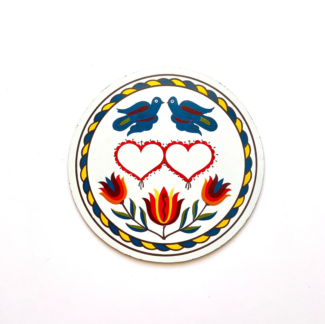 Vintage Pennsylvania Dutch Country Hex Sign Folk Artwork Love ...