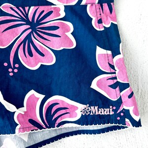 Vintage Y2k Hawaiian Maui Shorts Floral Low Waist Shorts Tropical ...