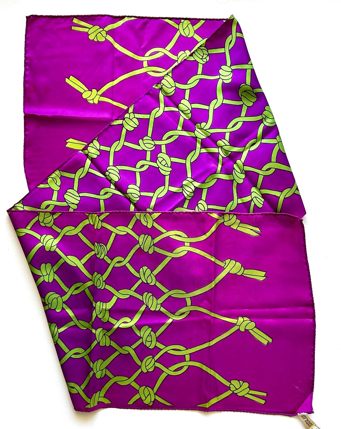 Vintage 60s Mod Scarf Purple Green 1960s Graphic Scarf Accessory - Etsy