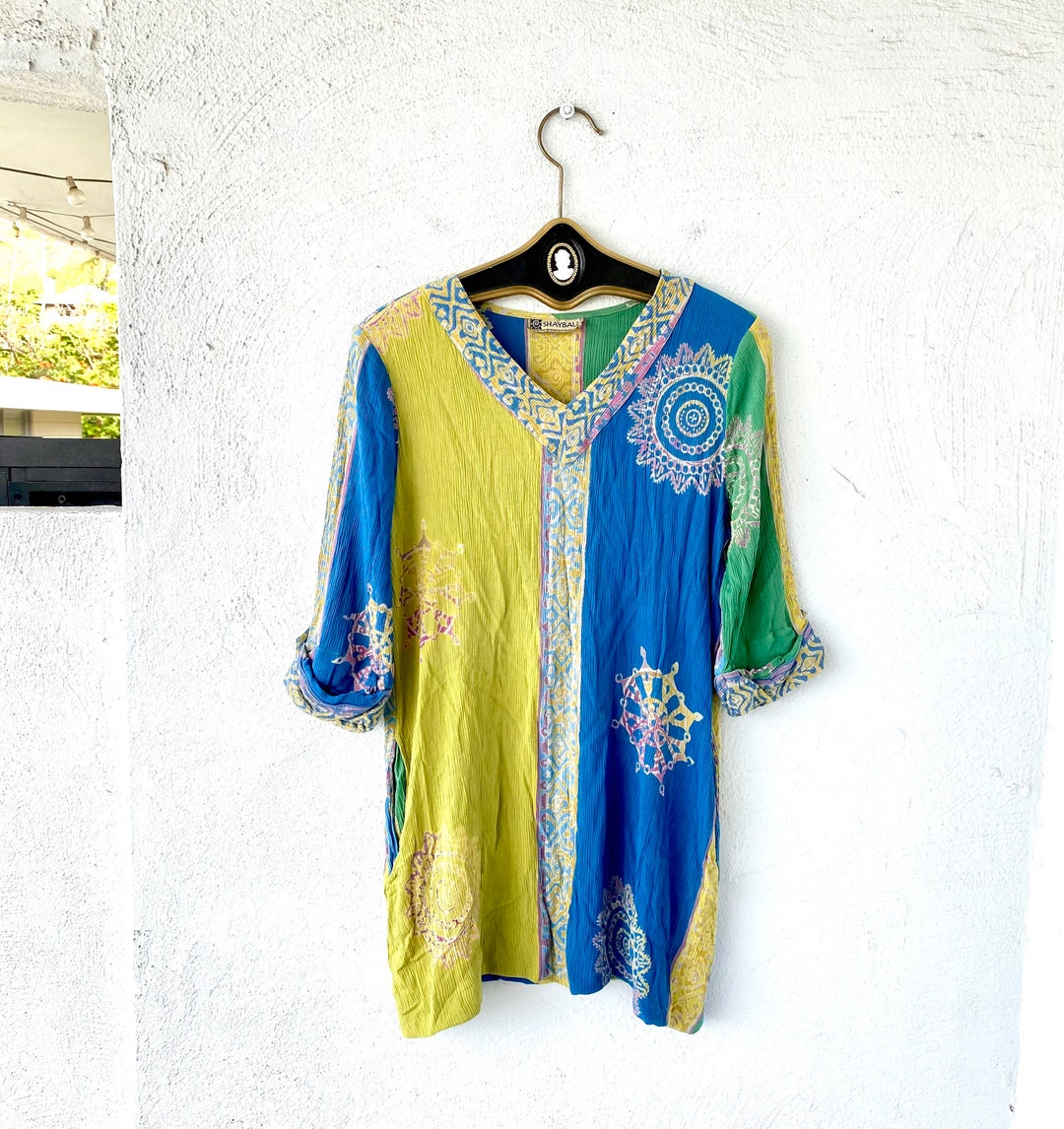 Vintage 90s Boho Wrinkled Gauze Short Dress Hippie Tunic - Etsy