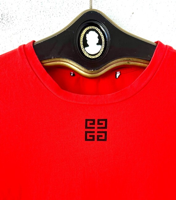 Vintage Givenchy Logo Red Top Uniform Shirt - Gem