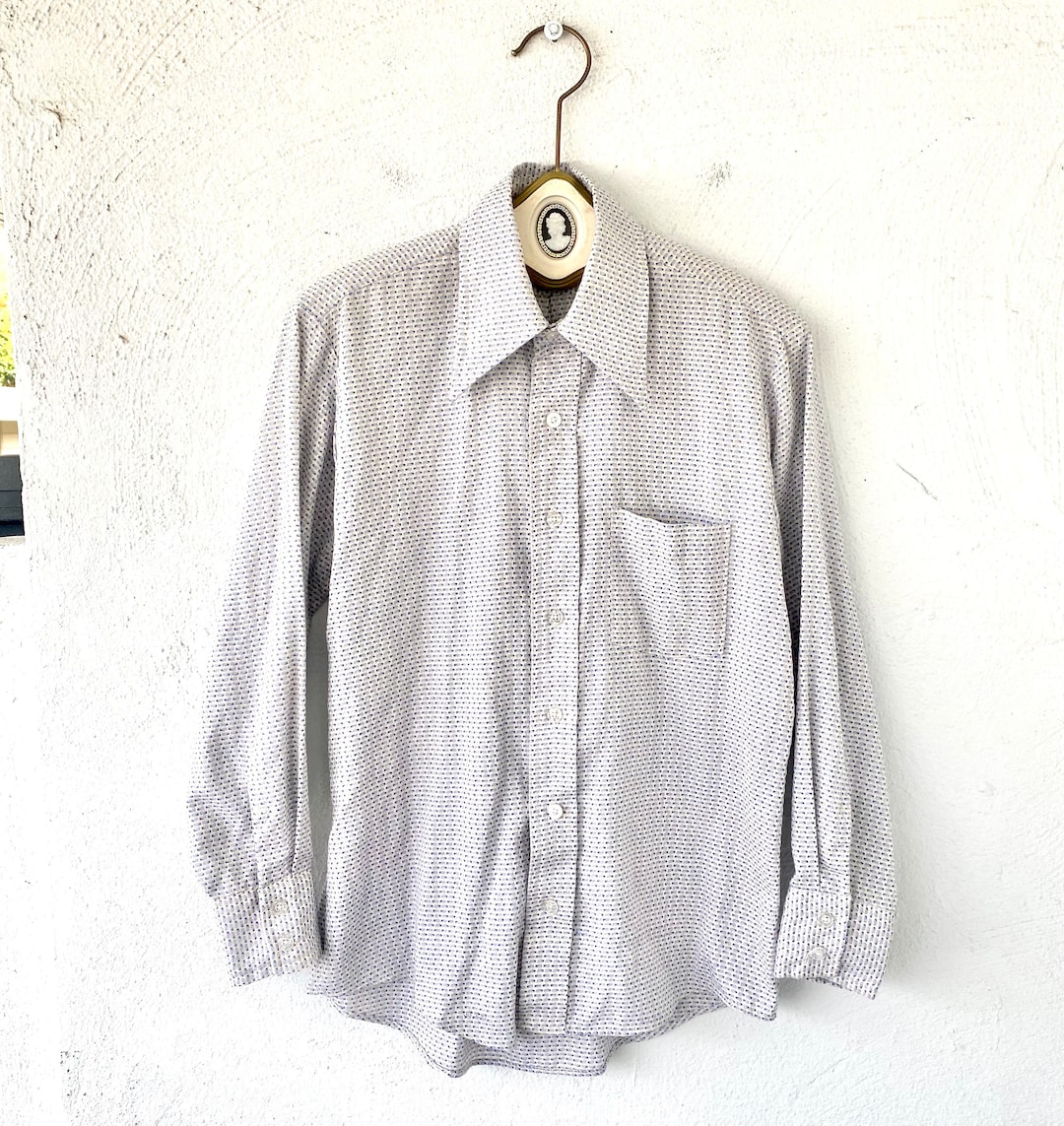 Vintage 70s Disco Large Collar Shirt Dagger Collar Top - Etsy