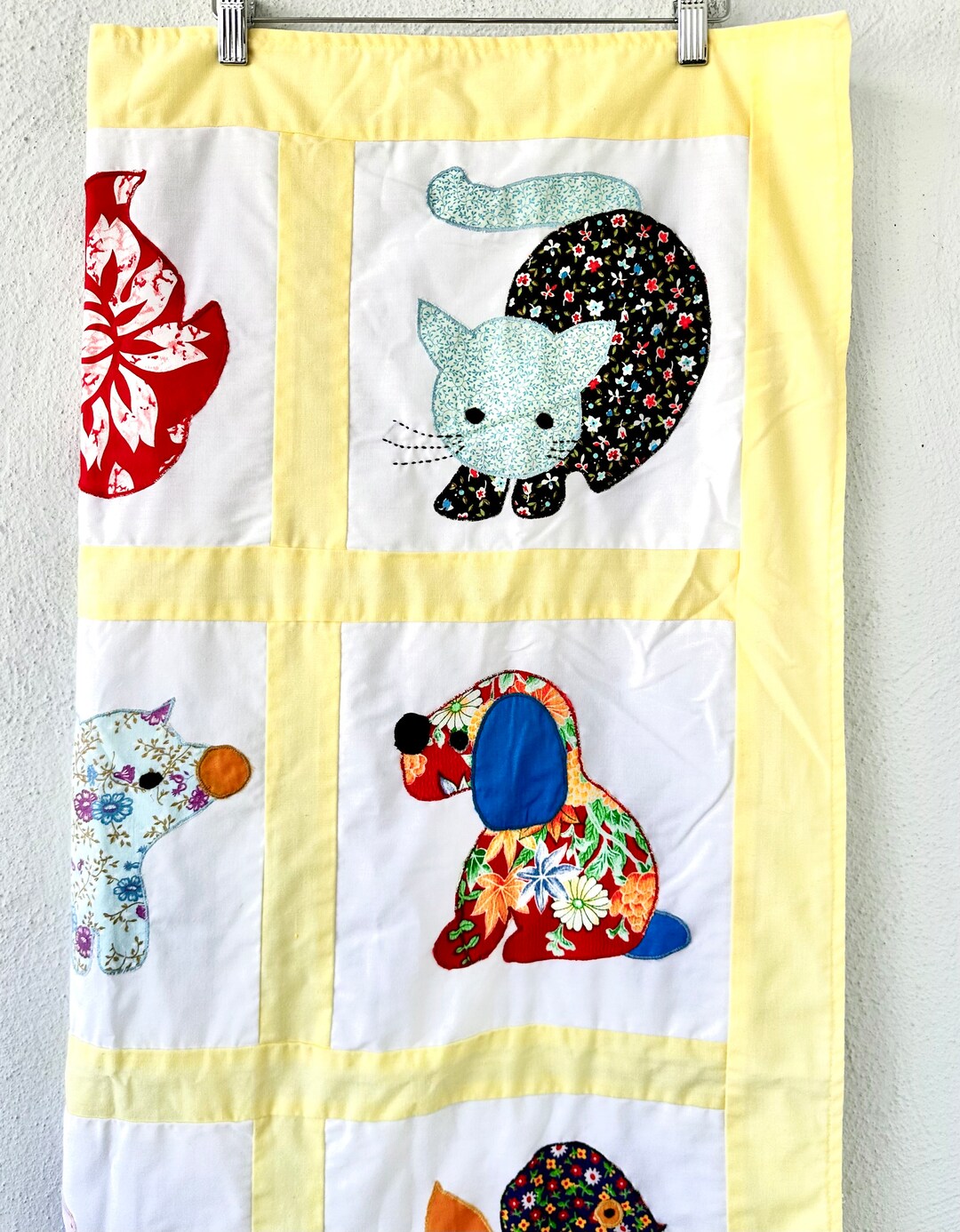 Vintage 70s 80s Hawaiian Patchwork Quilt Hawaii Baby Blanket With ...