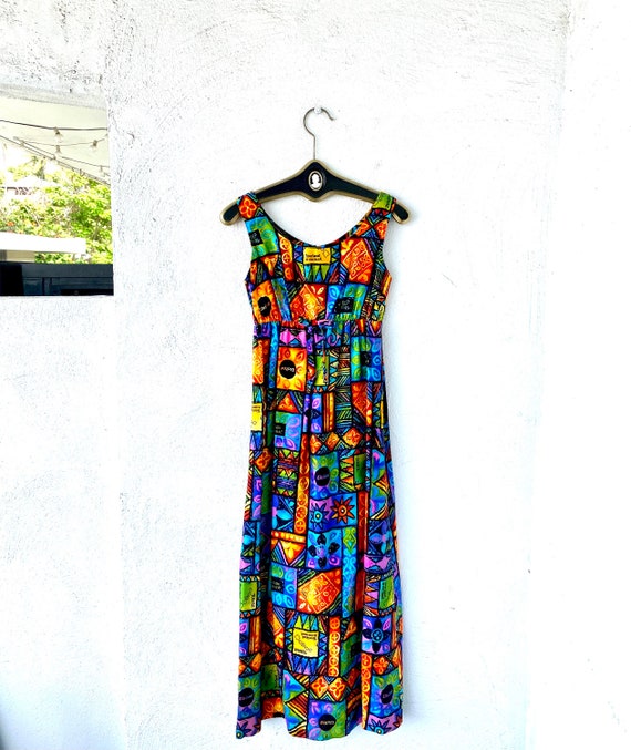 Vintage 60s 70s Hawaiian United Airlines Patchwork Dr… - Gem